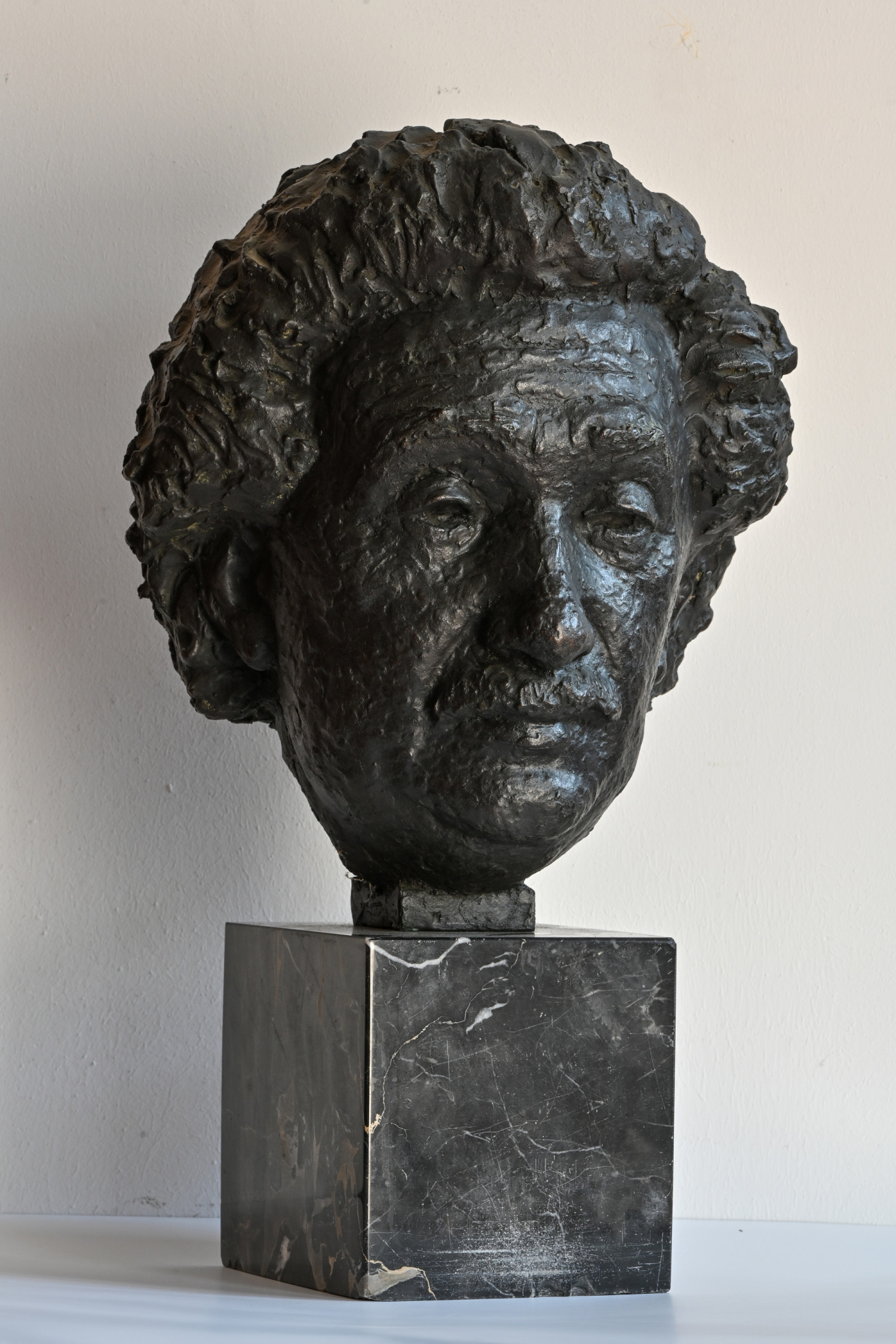 In the vestibule of the Einstein Tower is a bust of Albert Einstein ...